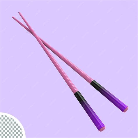 Premium Psd Asian Wooden Chopstick 3d Rendering Isolated Illustration Sushi Roll Chopstick