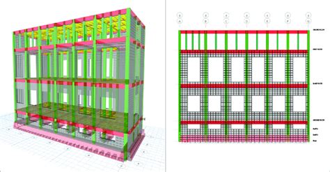 F E M 3d Model Of The Structure Prepared For Nonlinear Analysis