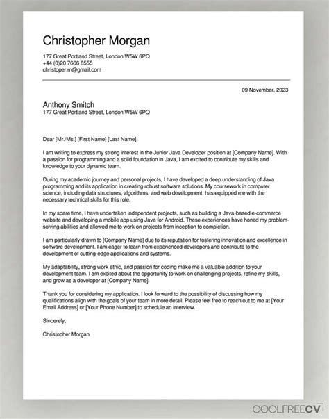 Cover Letter Examples For Job Application At Michael Bigby Blog