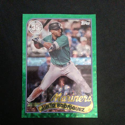 2024 Topps Series 2 Julio Rodriguez 99 1989 Topps Green Foilboard