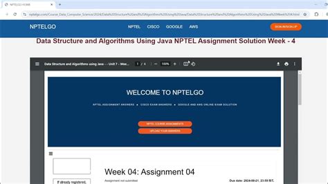 Data Structure And Algorithms Using Java Week 4 Assignment 4 Solution Nptel July