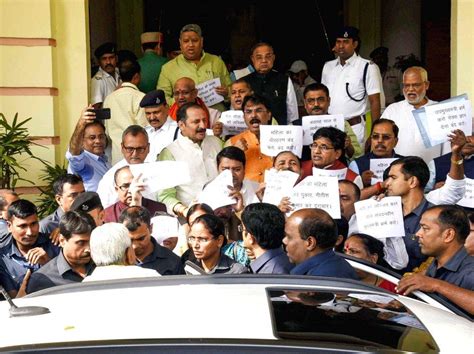 Bjp Mlas Stage A Protest Over Bihar Chief Minister Nitish Kumars