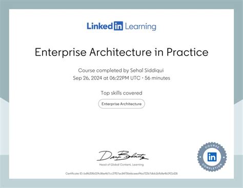 Sehal Siddiqui On Linkedin Certificate Of Completion