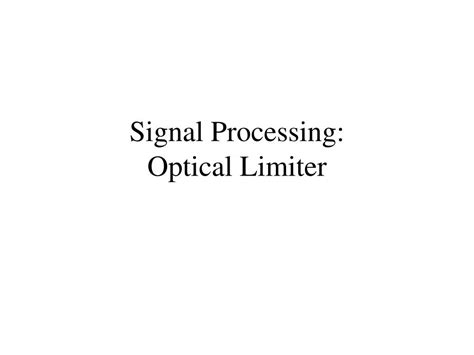 Ppt Organic Nonlinear Optical Devices And Integrated Optics