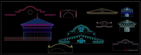 120 Cad Classical Elements Cad Blocks Free Dwg