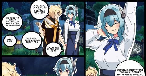 Genshin Impact Aether Genshin Impact Eula Eula Goes On A Date 5