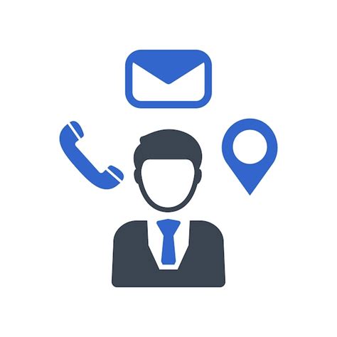 Ícone De Contato Connosco Vetor Premium