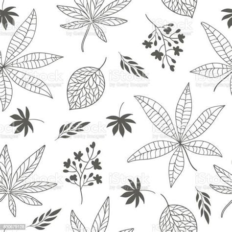 Pola Mulus Dengan Daun Tropis Ilustrasi Stok Unduh Gambar Sekarang