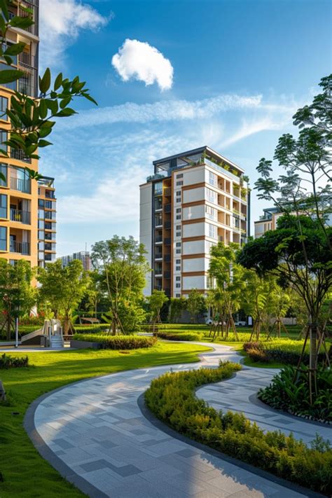 住宅小区园林景观效果图 花瓣网