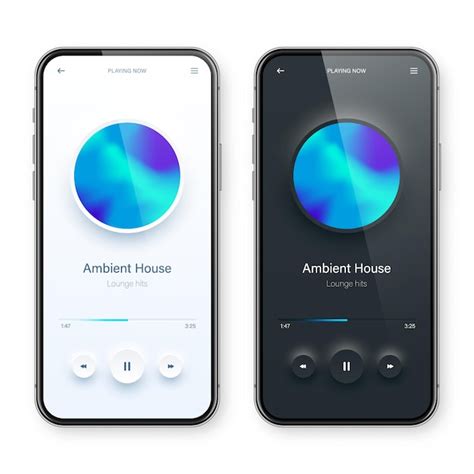 Premium Vector Online Audio Player User Interface Smartphone App Ui