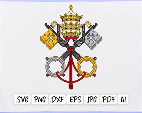 Holy See National Emblem Svg Design Holy See Coat Of Arms Svg Design