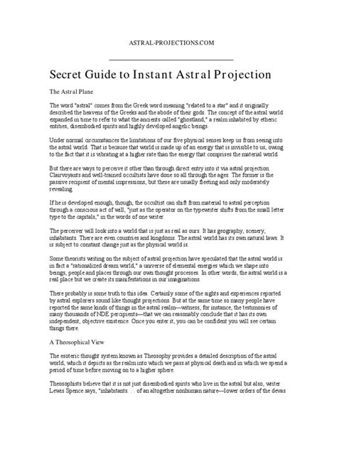 Pdf Astral Projections Guide Dokumen Tips