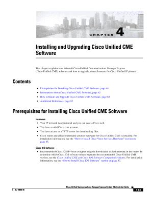 Fillable Online Ch A P T E R Installing And Upgrading Cisco Unified
