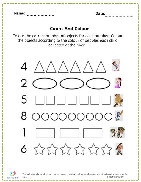 Count And Colour Free Printable Worksheet