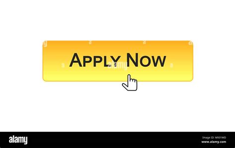 Apply Now Web Interface Button Clicked Mouse Cursor Orange Color