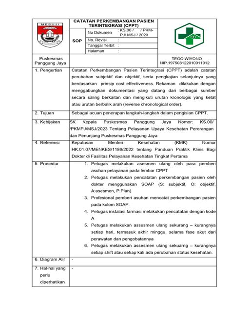 Sop Cppt Pdf