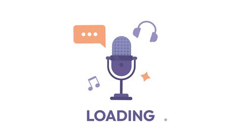 Animated Podcast Mic Loader Equipment For Live Stream Flash Message 4k Video Footage Color