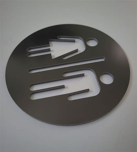 Restroom Door Sign Metal Unisex Bathroom Sign Gold All Gender