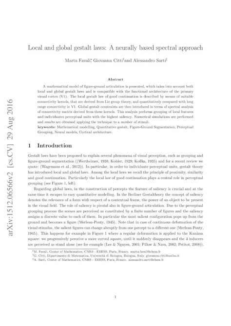 Pdf Local And Global Gestalt Laws A Neurally Based Local And Global