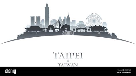 Taipei Taiwan City Skyline Silhouette Vector Illustration Stock Vector Image And Art Alamy