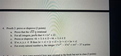 solved 4 proofs 2 prove or disprove 2 points a prove