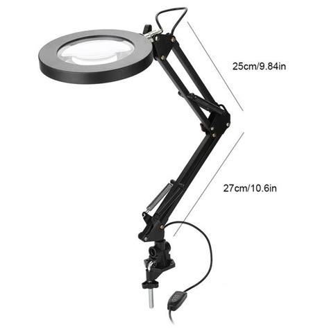 ABB Lampe loupe x avec LED Qqmora pour salon de beauté tatouage manucure ABS Fer