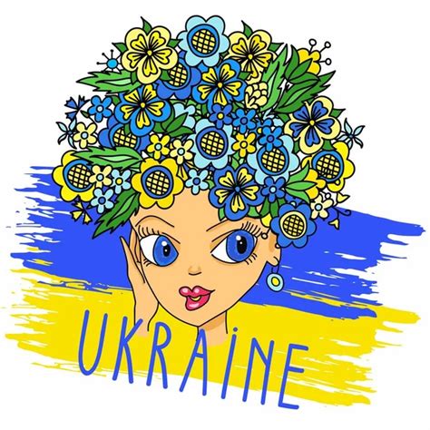 Стокові векторні зображення Українка віночок Depositphotos®