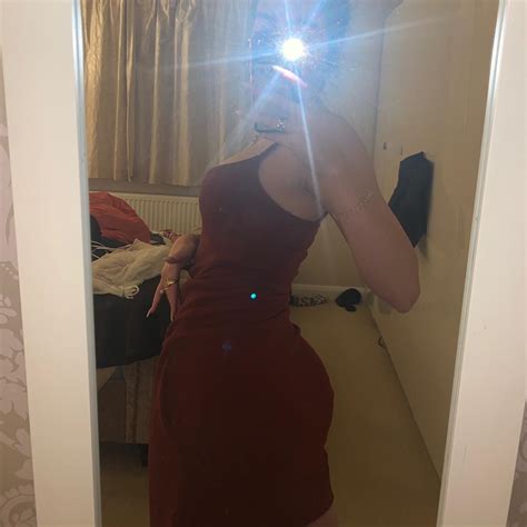 Burnt Orange Wrap Minimidi Dress Gives Amaze Shape Depop