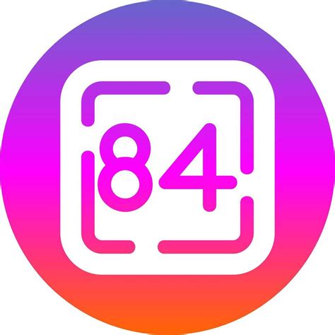 Eighty Four Glyph Gradient Circle Icon 39249478 Vector Art At Vecteezy