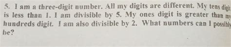 Solved I Am A Three Digit Number All My Digits Are Different My