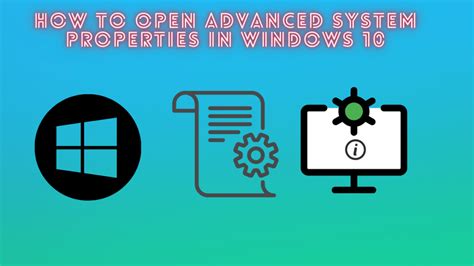 How to open Advanced System Properties in Windows 10