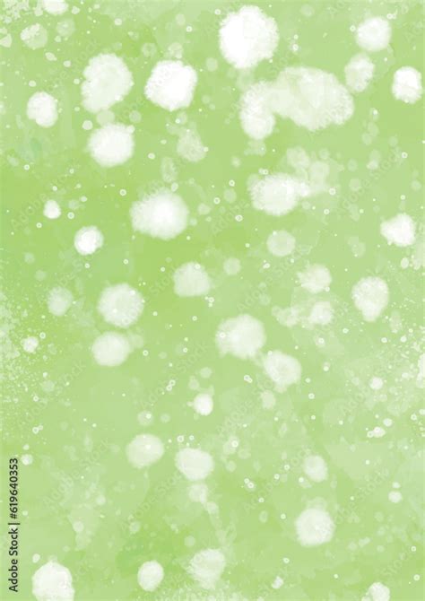黄緑の水彩系背景に白いインクを垂らしたテクスチャ Stock Vector Adobe Stock
