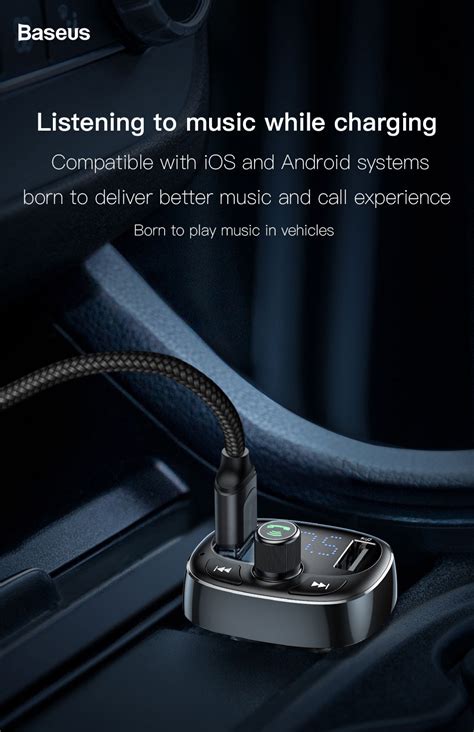 Baseus T Typed S 09 Bluetooth Fm Transmitter Çift Araç Şarj Fiyatı