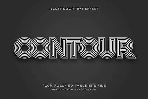 Premium Vector Contour Text Effect