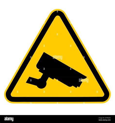 Security Camera Warning Sign Vector Sticker Design For Security Camera