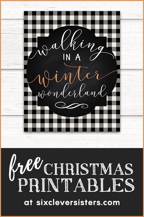 Free Christmas Printables Buffalo Plaid Check Six Clever Sisters