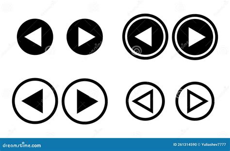 Left And Right Icons Vector Stock Vector Illustration Of Direction