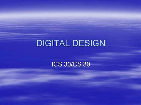 PPT DIGITAL DESIGN PowerPoint Presentation Free Download ID 635391