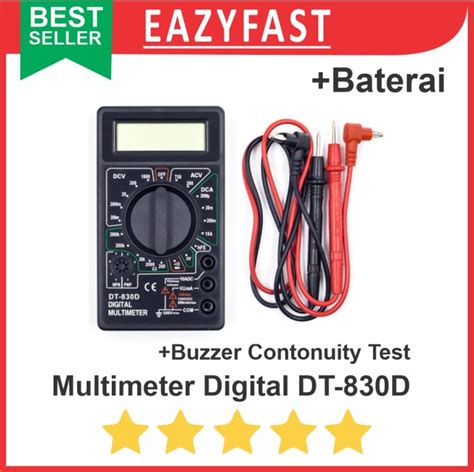 Multimeter Digital Dt 830d Buzzer Beep Avo Volt Ampere Ohm Multi Meter
