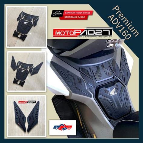 Jual Sticker Stiker Tankpad Deckpad Full Set NEW ADV Motopad Rubber Hitam Kota