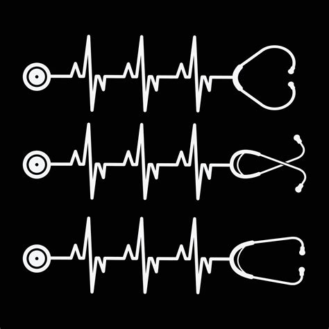 Stethoscope Heartbeat Illustration Heartbeat Monitoring With