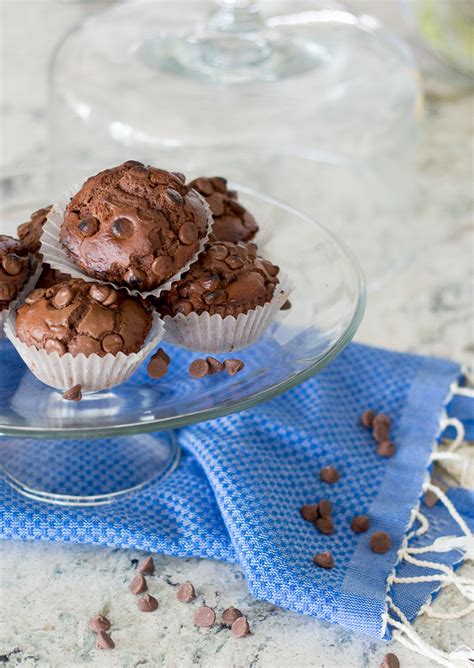 Bakery Style Double Chocolate Chip Muffins Simply J And K
