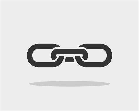 Chain Link Vector Icon Chainlet Element Flat Design Concept Connection Symbol Isolated On