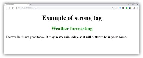 Html Strong Tag Tpoint Tech