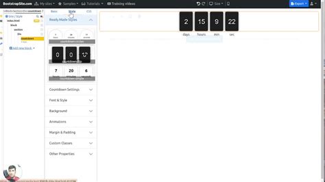 How To Add Countdown Element In Bootstrap 5 Builder Youtube