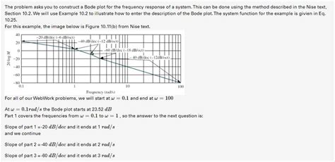 Solved The Problem Asks You To Construct A Bode Plot For The