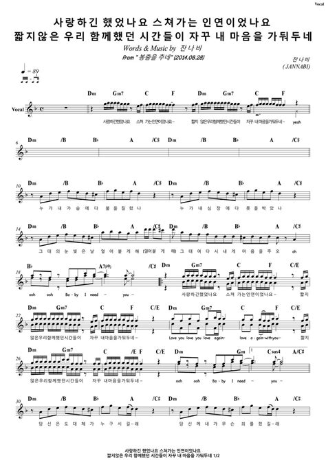 Jannabi Baby I Need You Bandscore