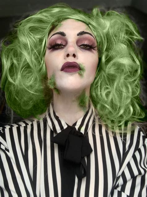 Female Beetlejuice Costume Beetlejuice Makeup Beetlejuice Halloween