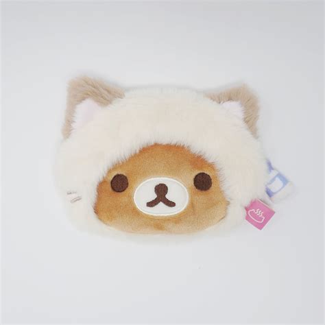 2023 Rilakkuma Cat Plush Coin Pouch Neko Neko Onsen Theme San X
