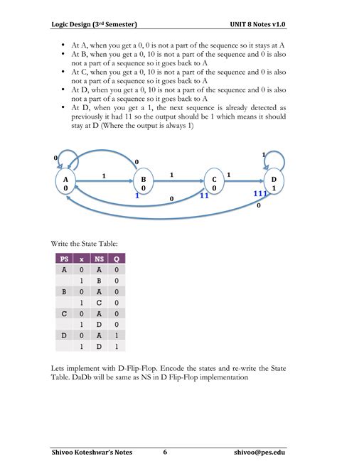 3sem Logic Design Notes Unit8 Sequential Design Pdf Computing